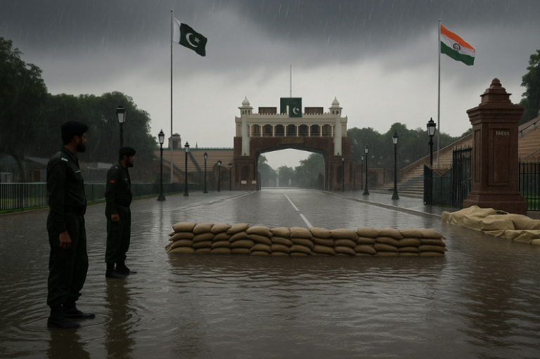 Pakistan Points Finger at India Over Waterlogging at Wagah Border